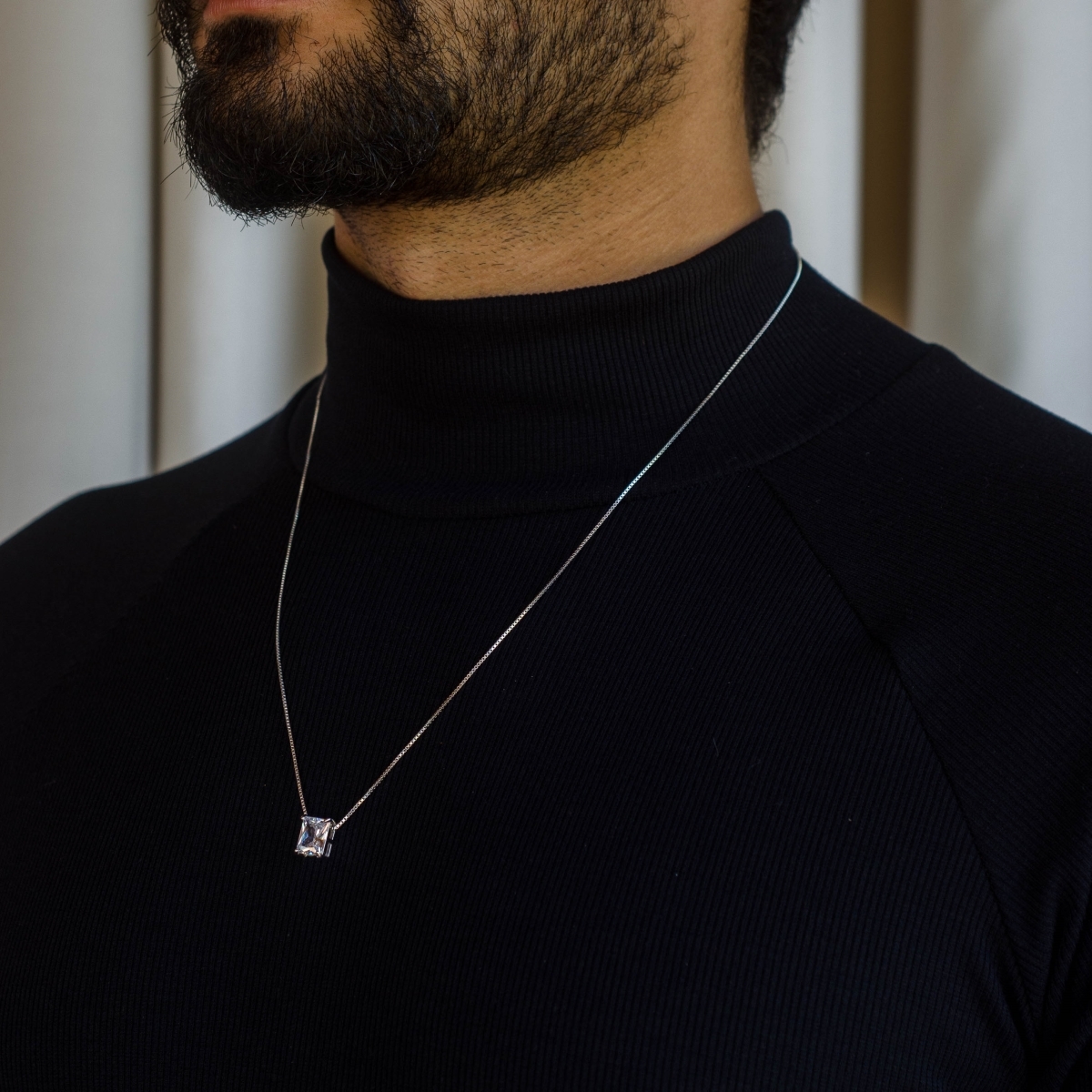 Colar Masculino Pedra - Colar Masculino Pedra - RB SEMIJOIAS